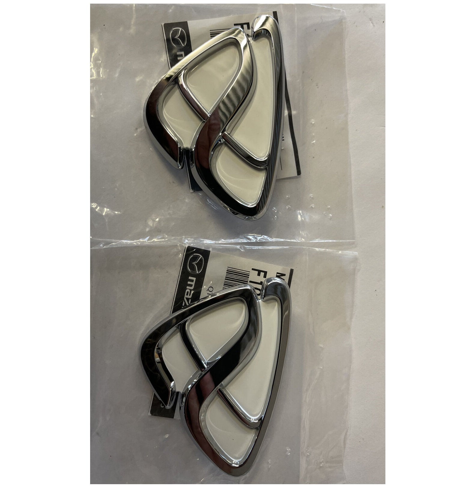Mazda Rotary RX7 FD EFINI Front & Rear Badge Set White Genuine Mazda ...